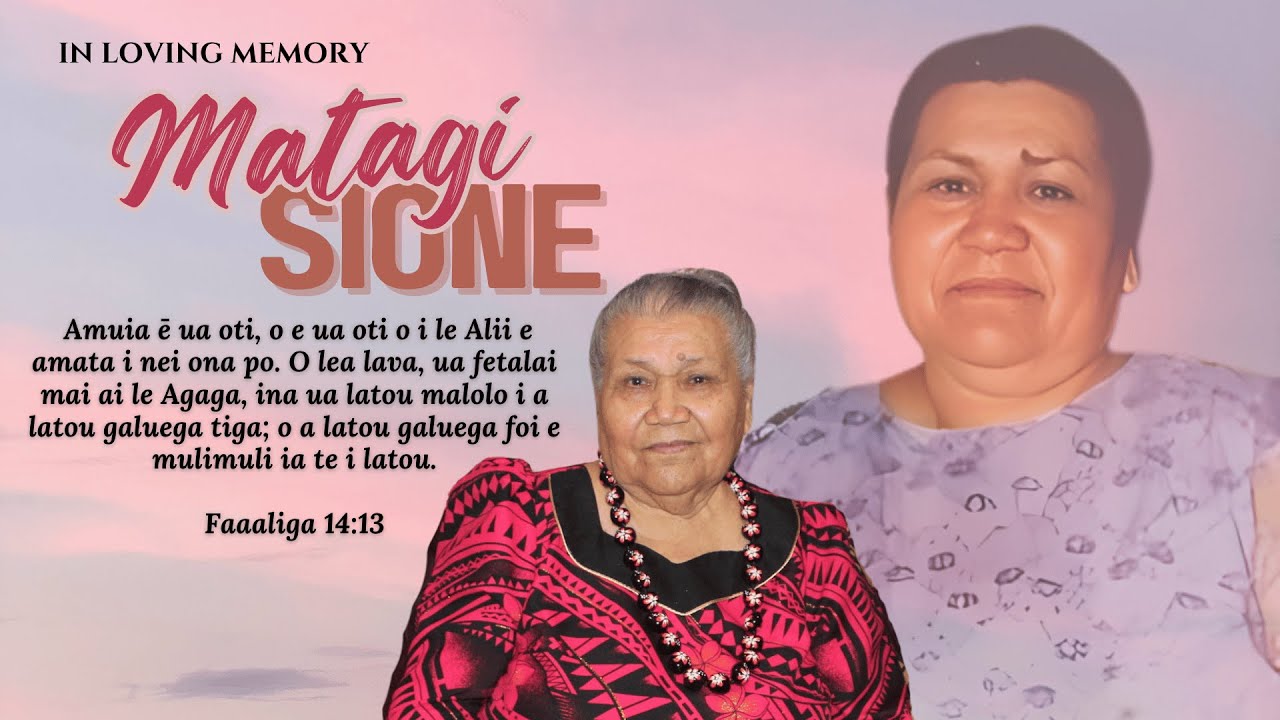 Celebrating the life of Matagi Sione - Family Service - YouTube