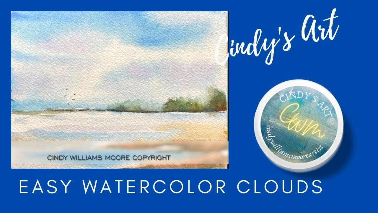 How to Paint Clouds: Easy Way to Make Watercolor Clouds | Watercolor ...