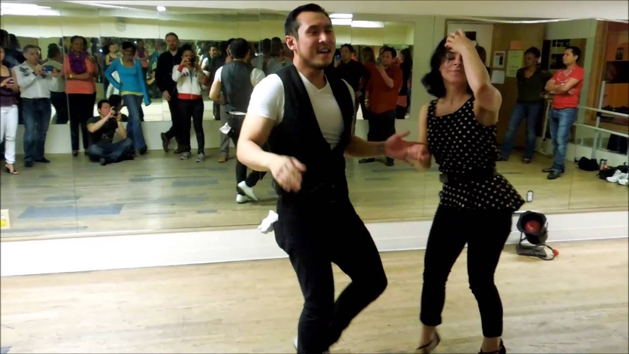 Jimmy Yoon & Luz Rodriguez Salsa ON2 Workshop Demo at Mr. Mambo's 3-23 ...