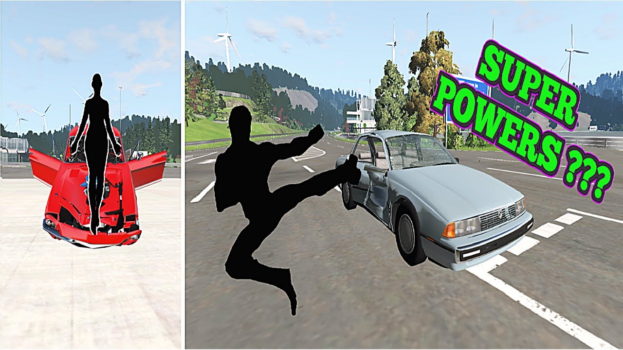 BeamNG.drive - Walking Mode Super Powers - YouTube