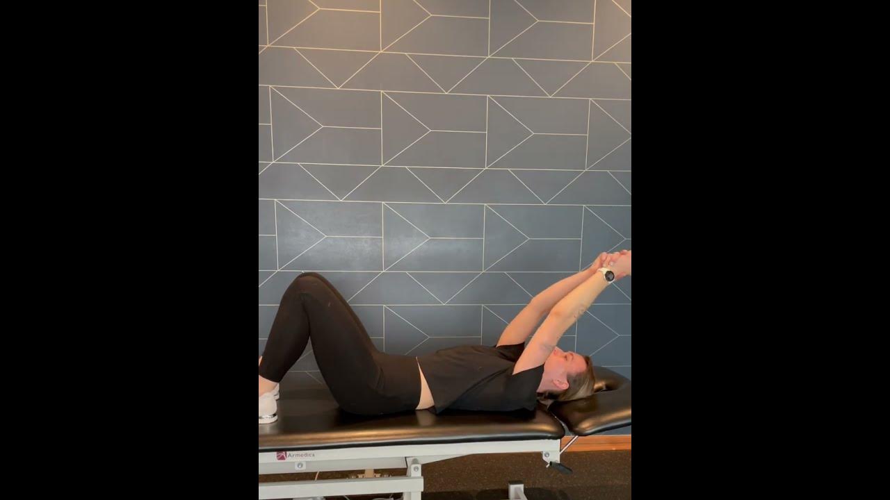 Supine Passive Shoulder Flexion Range Of Motion Youtube
