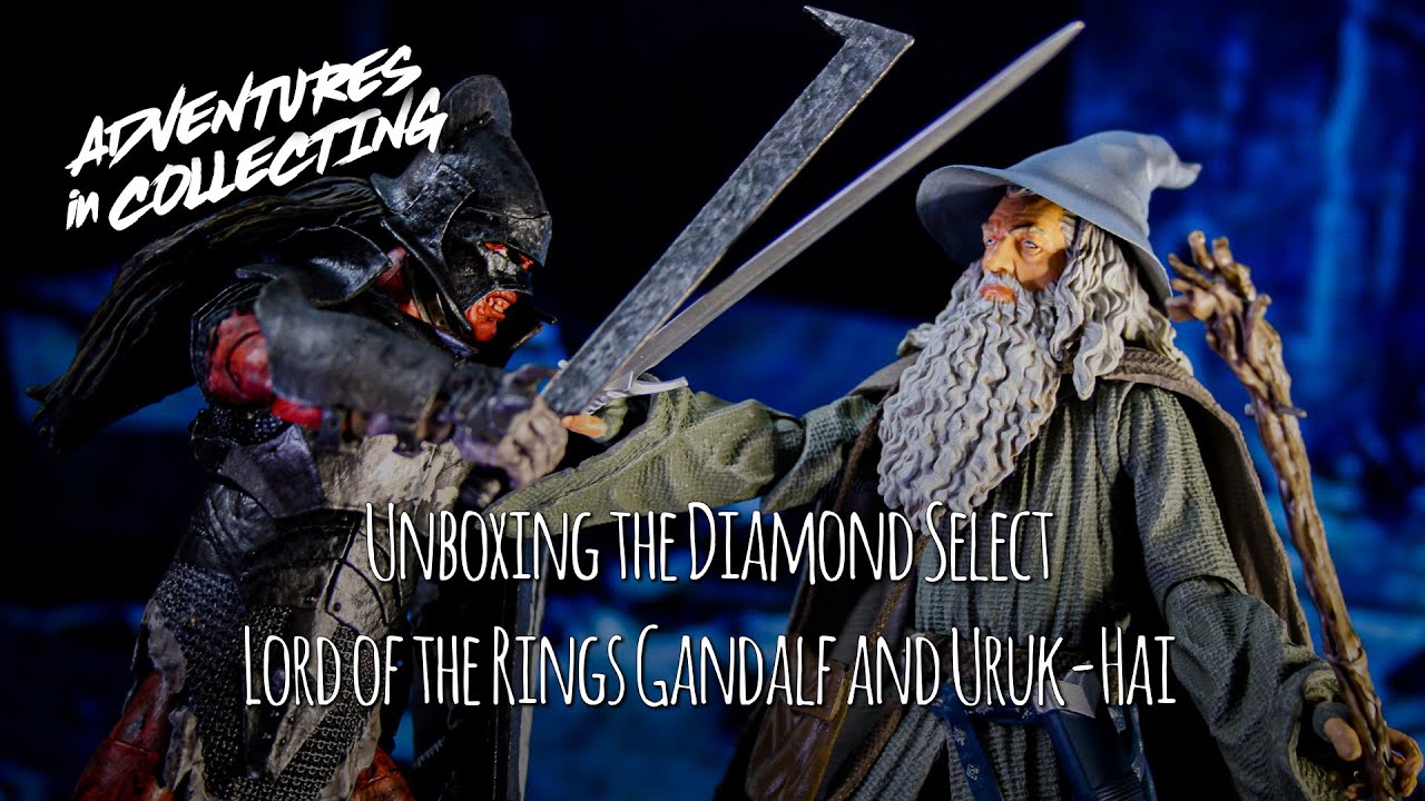 Unboxing The Diamond Select Lord of the Rings Gandalf and Uruk-Hai ...