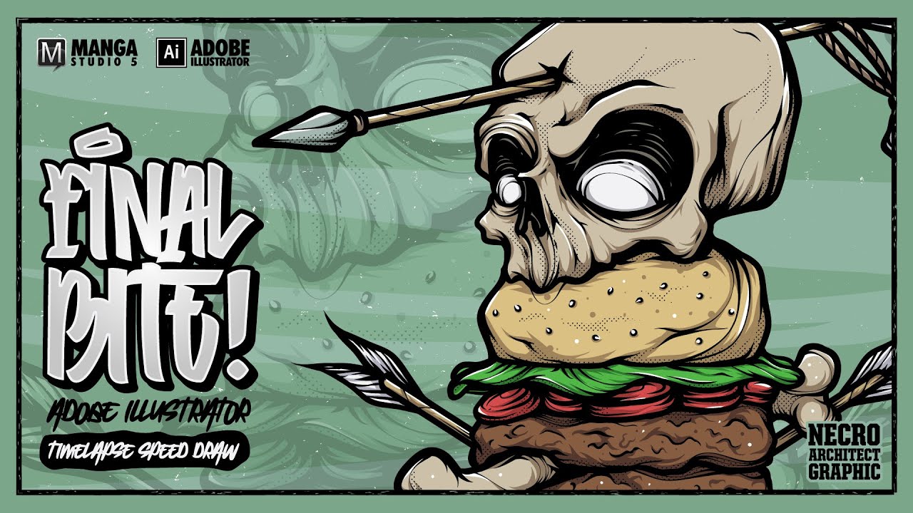 Final Bite! | Adobe Illustrator Timelapse Speed Draw - YouTube
