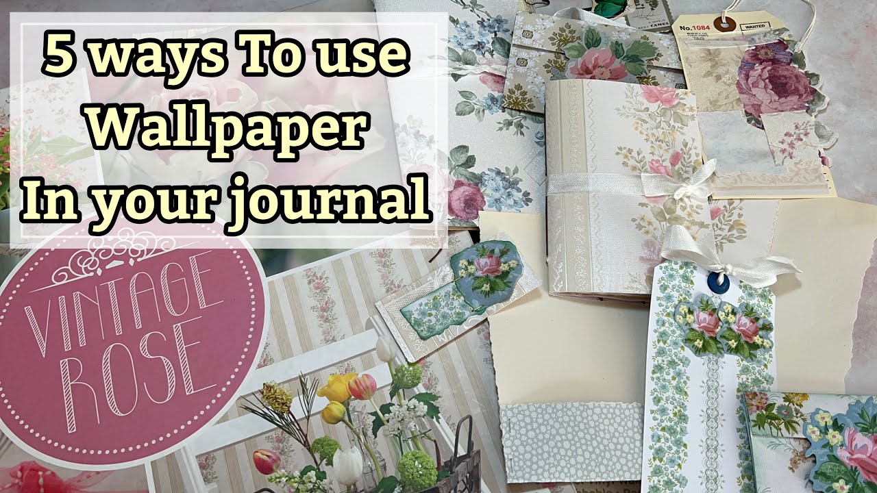 5 ways to use wallpaper in your journal // junk journal ideas - YouTube