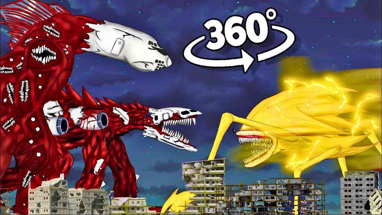 360° VR Sonic Tapes vs Infected Sky Part 2. Animation. Drawing Cartoon ...