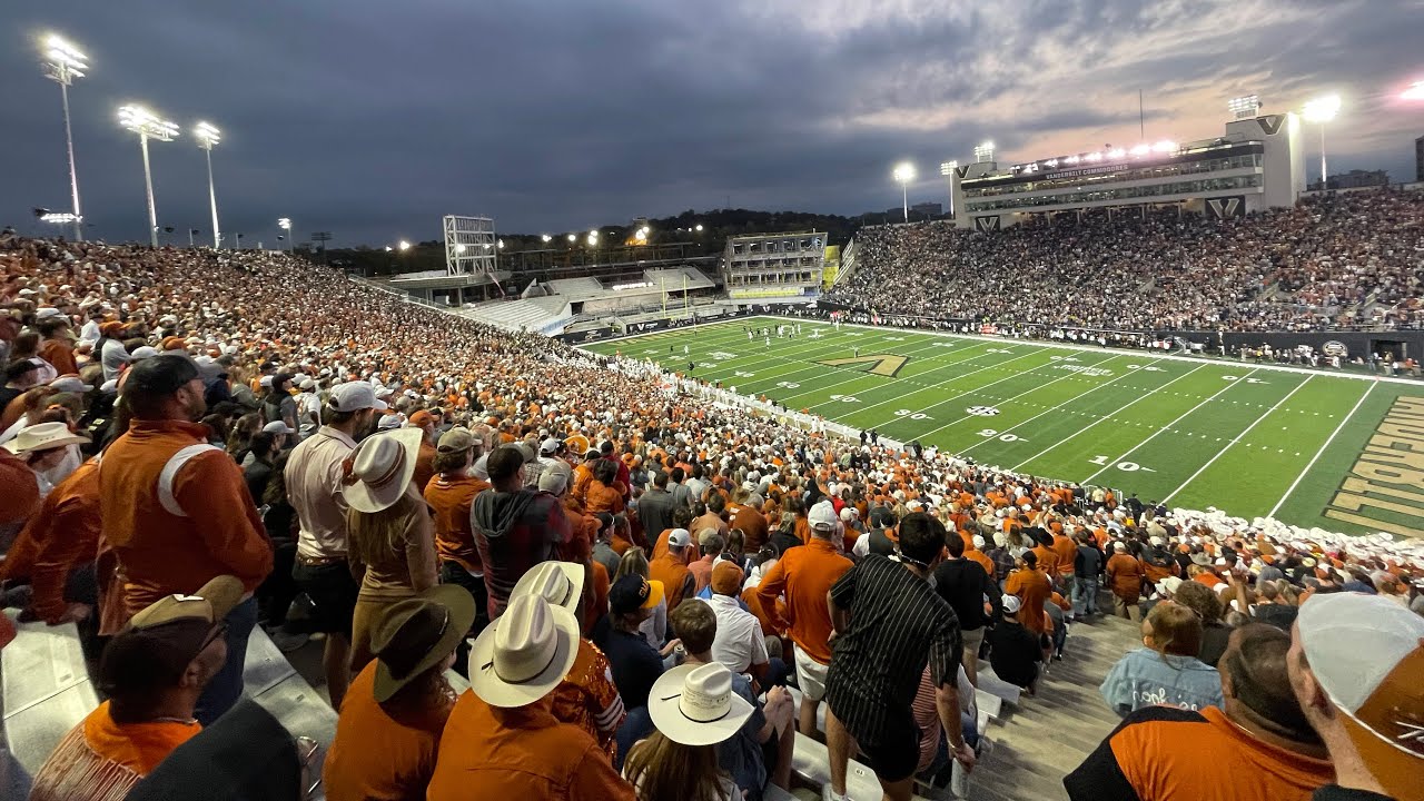 SEC Texas at Vanderbilt Game Atmosphere - YouTube