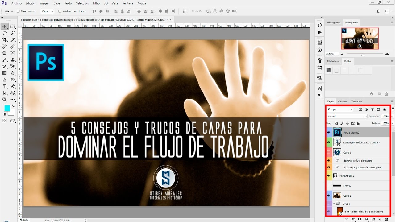 5 consejos y trucos de capas en PHOTOSHOP CC - YouTube