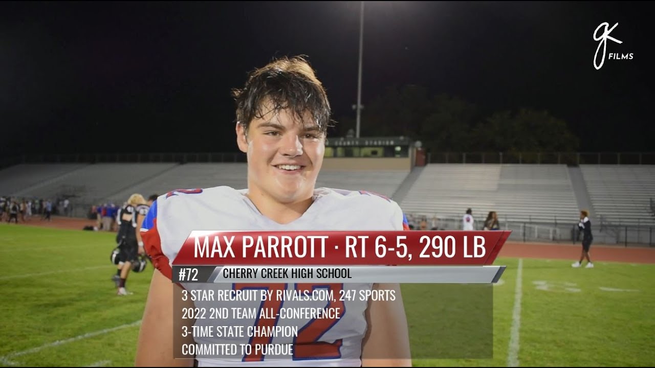Interview with 3 Star Tackle Max Parrott of Cherry Creek Football ...