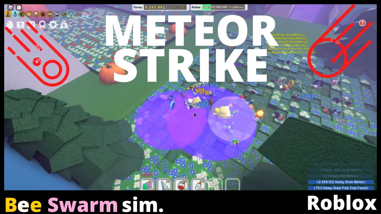 Meteor Strike!!! Meteors full of rewards!! Bee swarm sim, Roblox. - YouTube