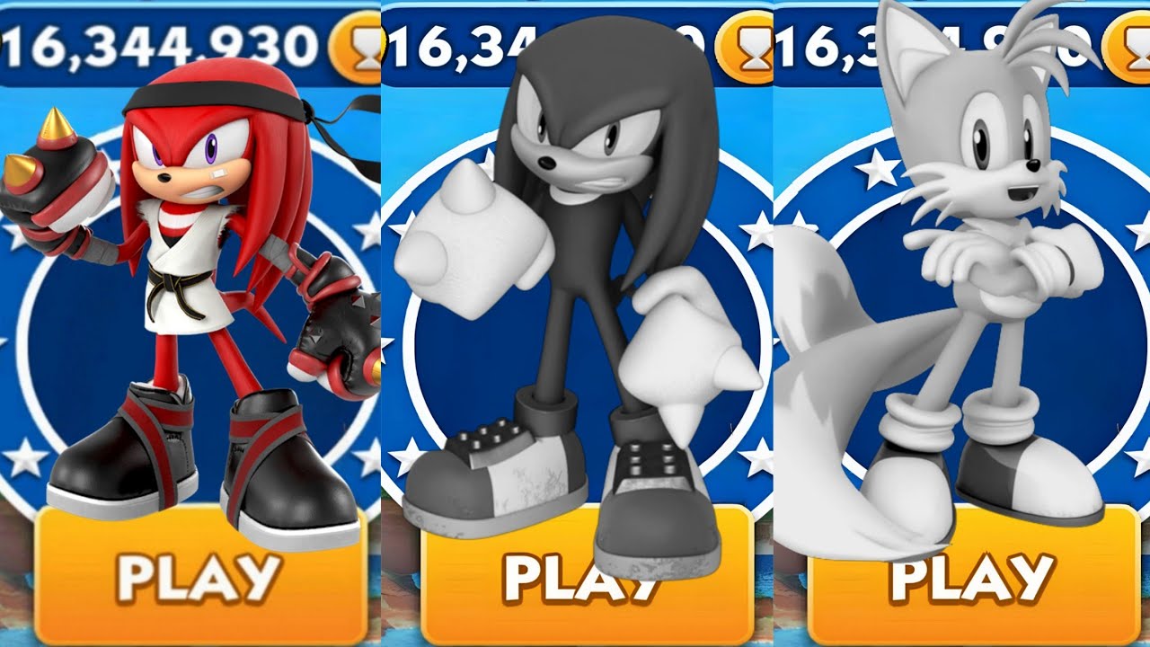 Sonic Dash - Karate Knuckles VS Hyper Knuckles VS Hyper Tails_ Movie ...