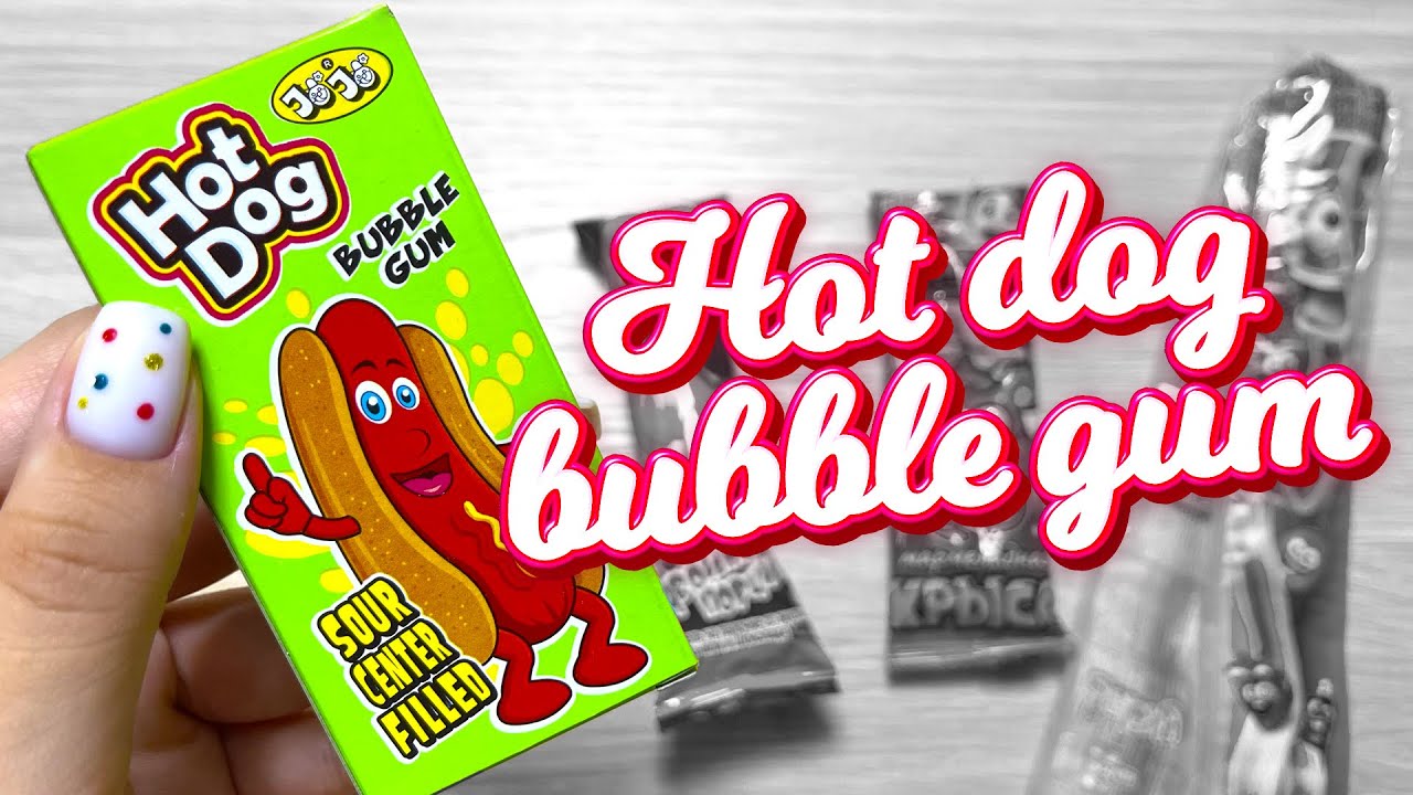 🌭😳 Hot Dog Bubble Gum And Rat Gammy Candy Unpacking ASMR | Some Lots Of ...