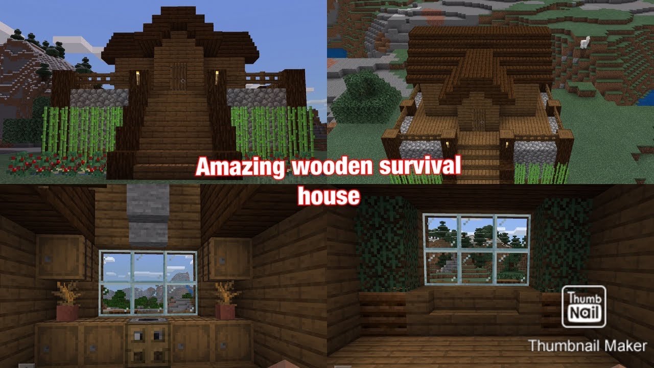 Amazing wooden survival house | How to build - YouTube
