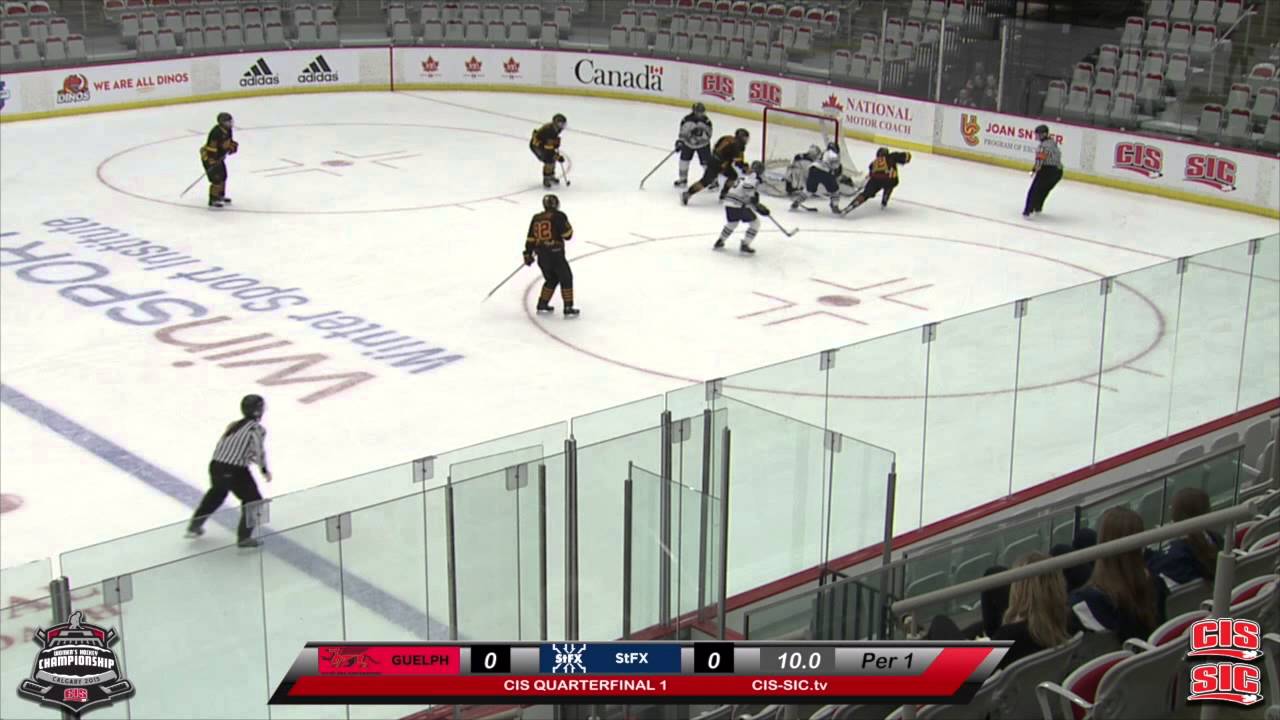 2015 CIS Women's Hockey Quarterfinal: No. 4 StFX vs. No. 5 Guelph - YouTube