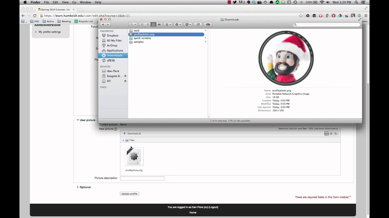 Moodle - Change Your Profile Photo - YouTube