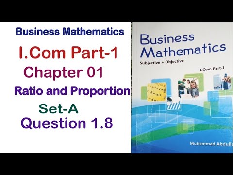 Business Math i.Com Part 1 Ch 1 Ratio and Proportion Exercise Question ...
