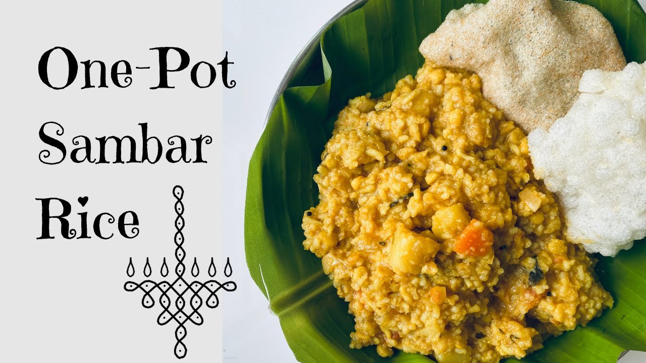 One Pot Sambar Sadham is | One pot sambar Rice - YouTube