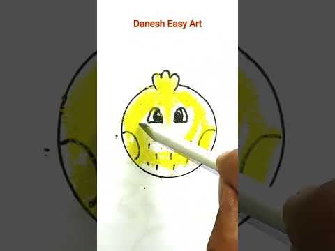 Twitty Drawing 🐥 , Very Easy and Simple chick Circle Drawing - YouTube