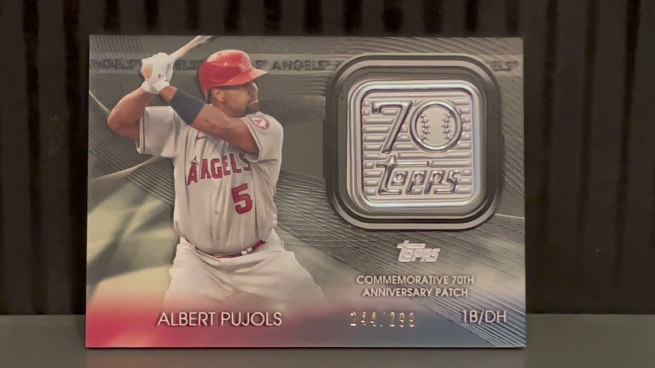 Albert Pujols 700 Home Run Club congratulations 2021 Topps 70th Logo ...