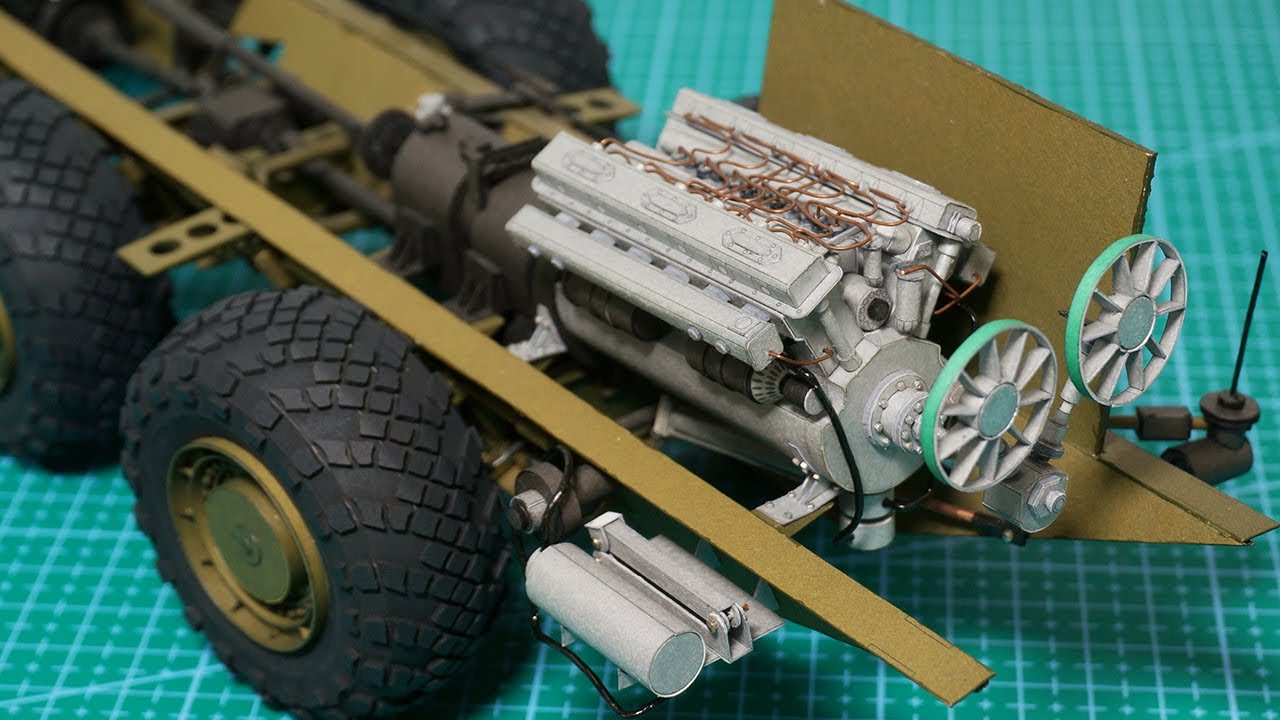 【MODELIK】papercraft 纸模型 SS-1C Scud B + MAZ-543（1/25）飞毛腿导弹发射车制作过程#03 ...