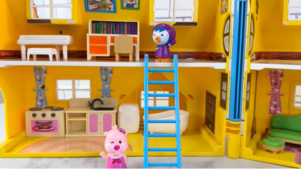 ASMR Satisfying W/ Unboxing & Review Pororo House Cooking Cute School ...