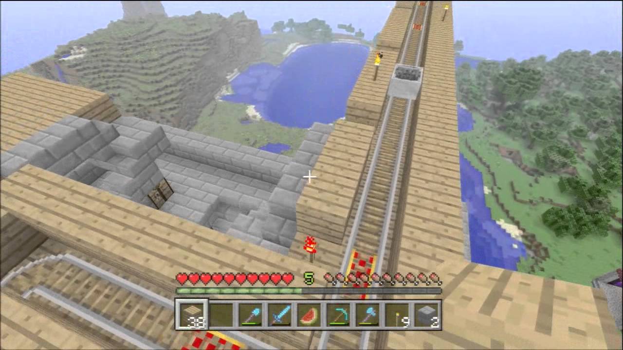 Minecraft Xbox 360 TU8 #95 - The Second Sky Rail - YouTube