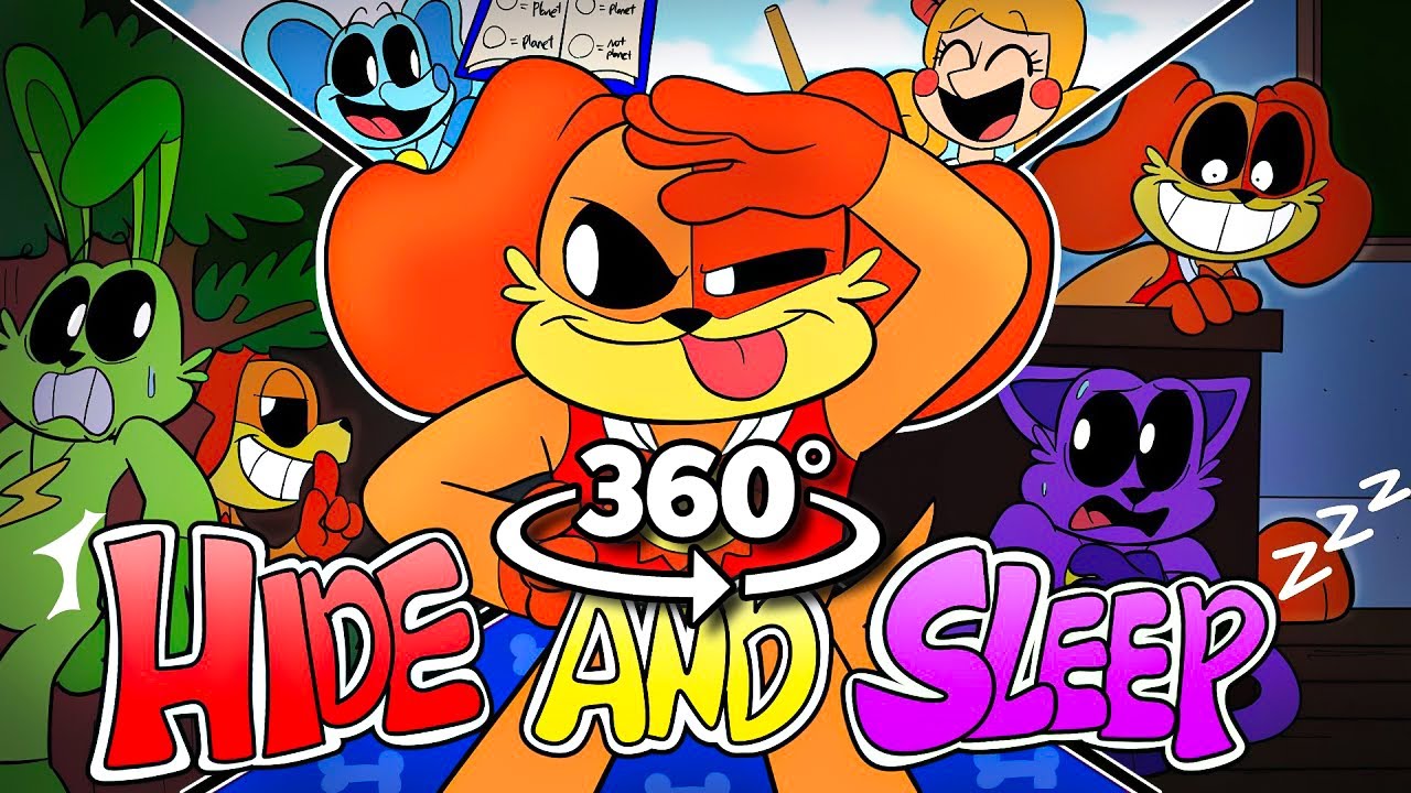 360° VR SMILING CRITTERS ANIMATION🌈 'HIDE AND SLEEP' (Poppy Playtime ...