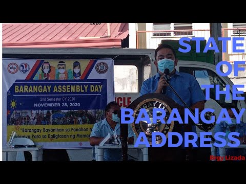 State of the Barangay Address (SOBA) - YouTube