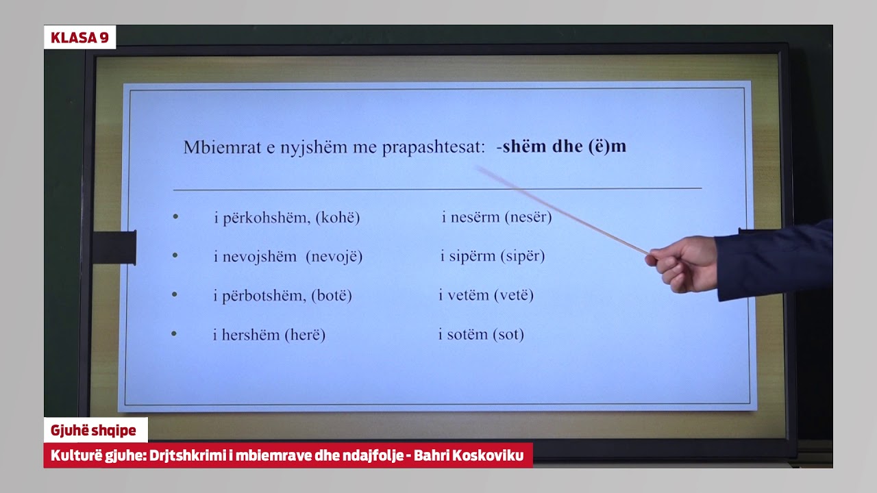 e Mesimi Klasa 9 - 9050 Gjuhë Shqipe - Drejtshkrimi i mbiemrave dhe ...