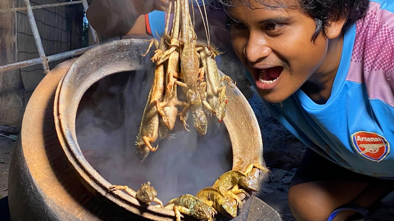 Wow! New Food 2023 Cooking Rice with Lizards To Eating - YouTube