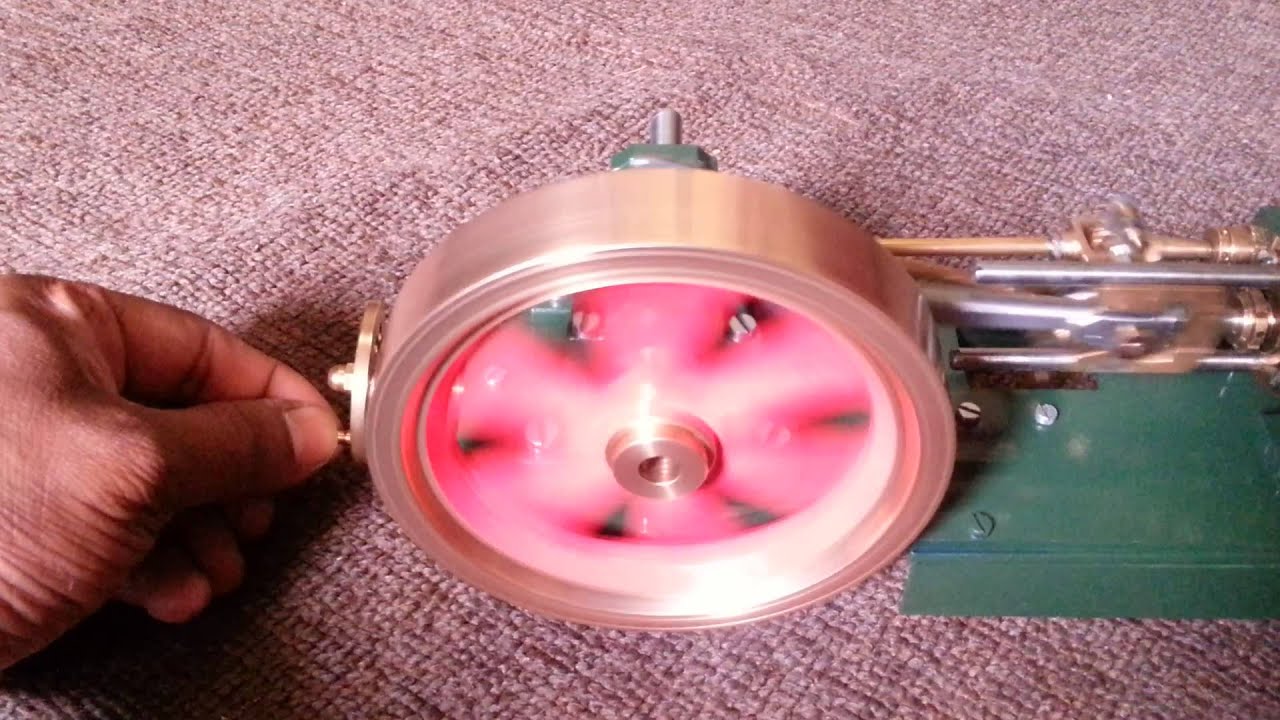 Steam Engine Brass Cylinder Flywheel Unique Speed Controller - YouTube