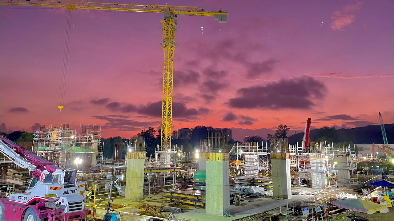 Doka Falsework Installation using Scissor Lift - YouTube