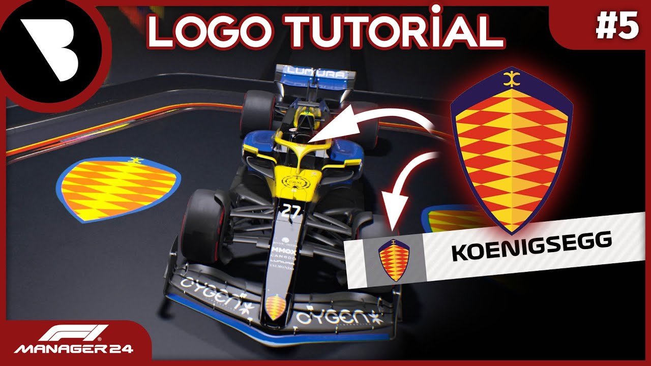 F1 Manager 24 - Koenigsegg Logo Tutorial - NO MODS - YouTube