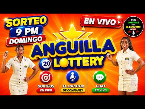 Transmision Sorteos ⭐Anguilla Lottery 9 de la tarde VIVO de hoy Domingo 6 de septiembre del 2026
