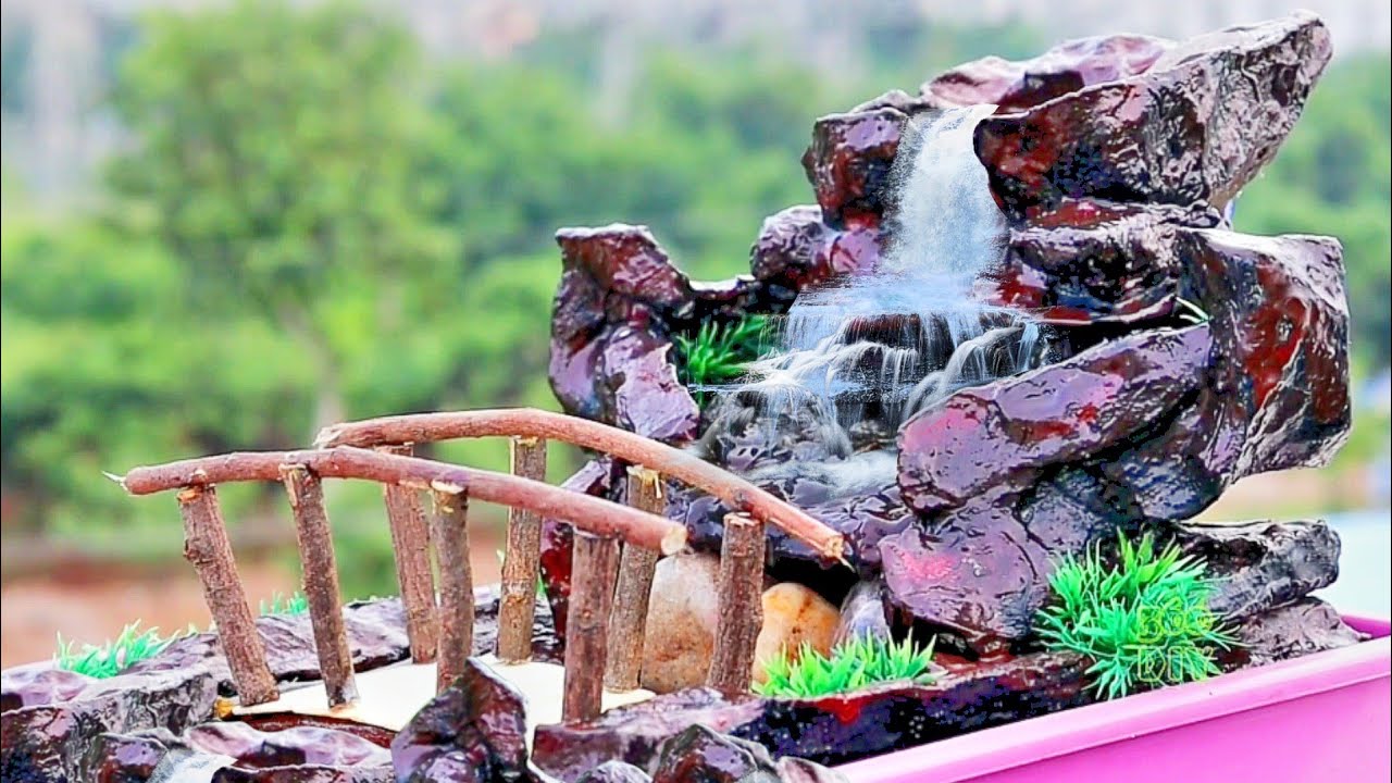 DIY Amazing Indoor Biggest Waterfall Fountain | How to Make a Best ...