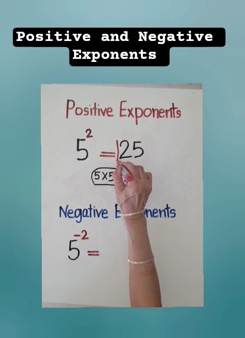 Positive and Negative Exponents #Montessori made easy #shorts - YouTube