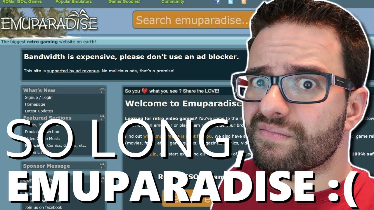 Emuparadise is (sorta) gone! NOW WHAT? - YouTube