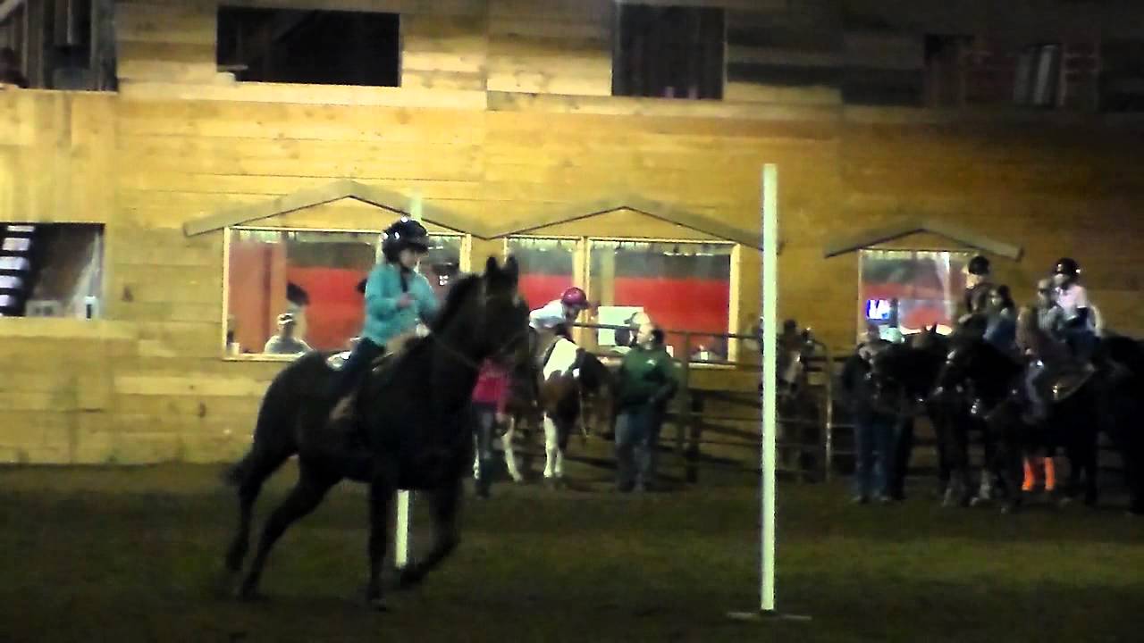 jazmin riding crystal in pole bendding - YouTube