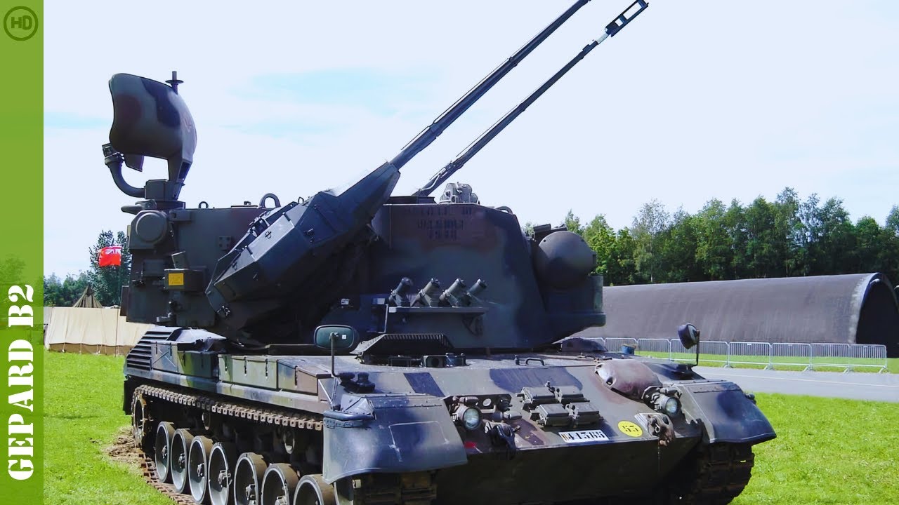 Gepard B2 - self-propelled anti-aircraft gun - HD - YouTube
