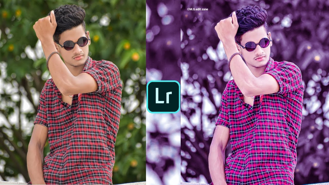 Lightroom purple color effect photo editing tutorial in mobile ||preset ...