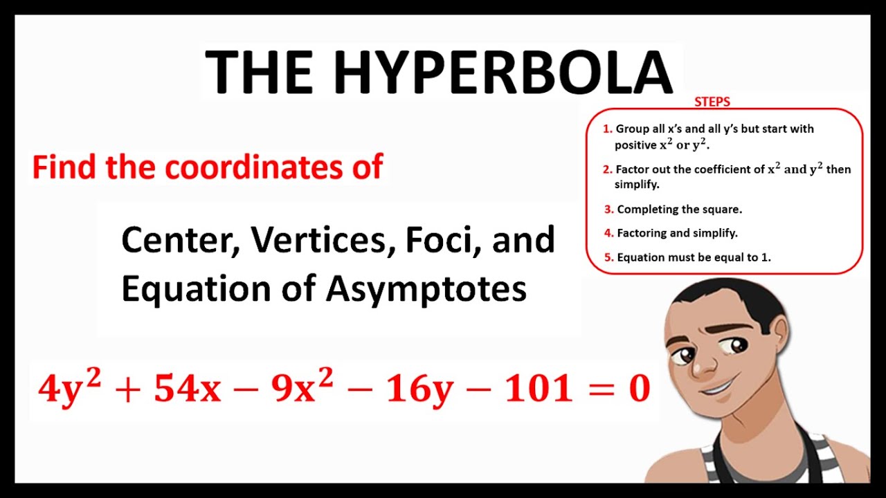 THE VERTICAL HYPERBOLA: FINDING THE COORDINATES CENTER, VERTICES, FOCI ...