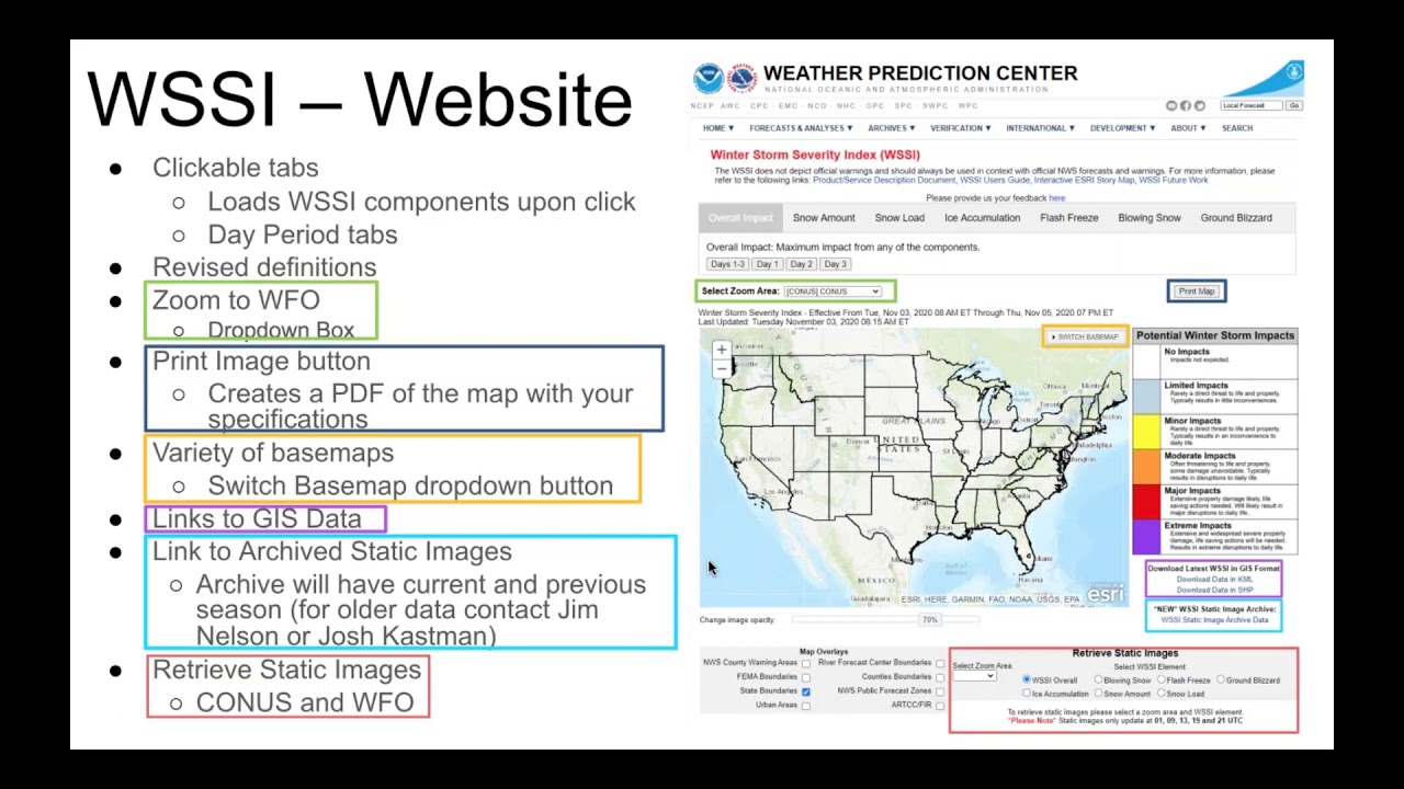 Updates to WSSI for the Winter of 2020-21 - YouTube