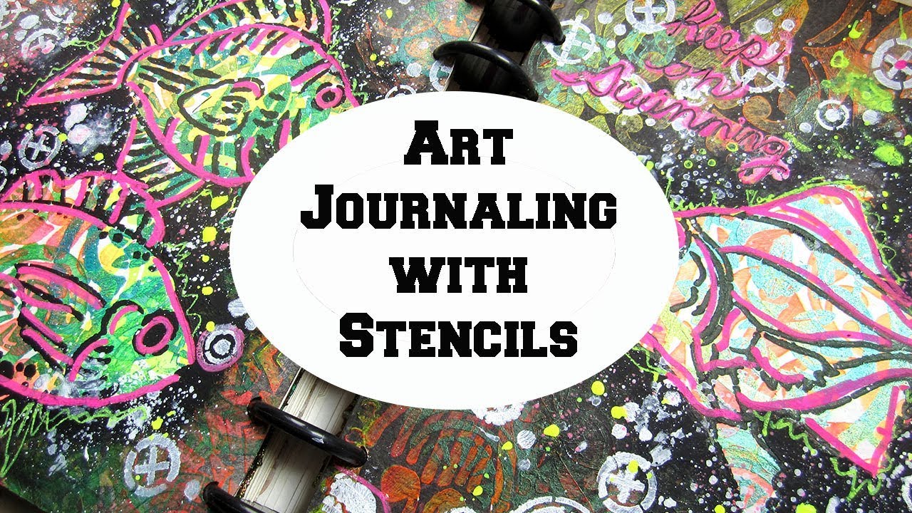 Art Journaling with Stencils | Art Journal Process For Beginners - YouTube