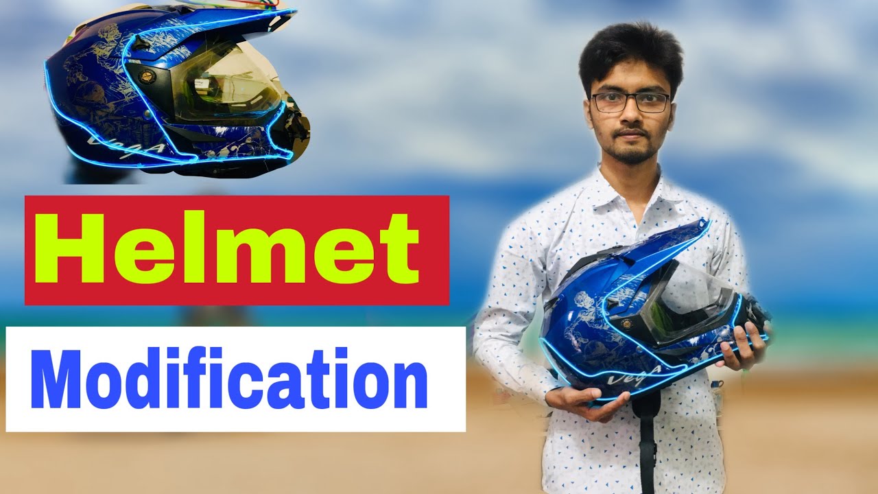 helmet modification || tron helmet lighting || gorgeous helmet look ...
