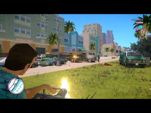 GTA Vice City Nextgen Edition Epic 6 Star Minigun Rampage + Escape