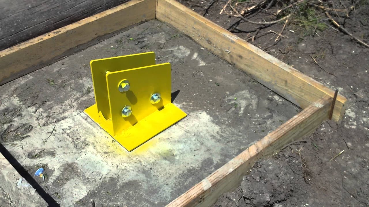 Windmill tower base and concrete. - YouTube