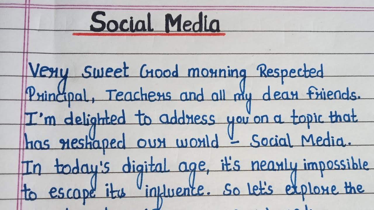 speech on social media || short speech on social media || speech on ...