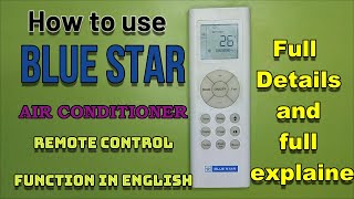How to use blue star air conditioner remote control fun... | Doovi