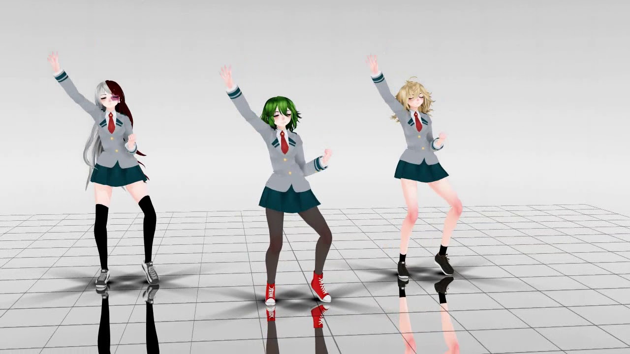 MMD BNHA Heroes Tonight | Genderbent Model Test - YouTube