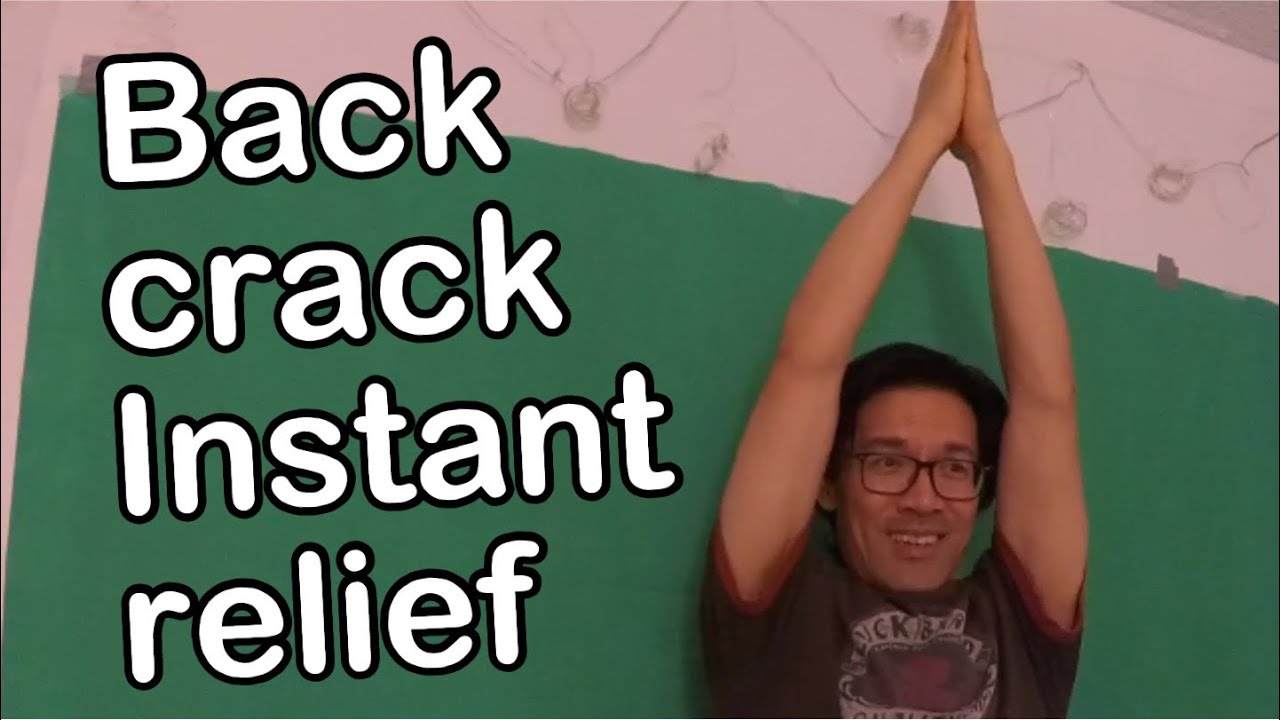 How to back crack between lower lumbar and sacrum - YouTube