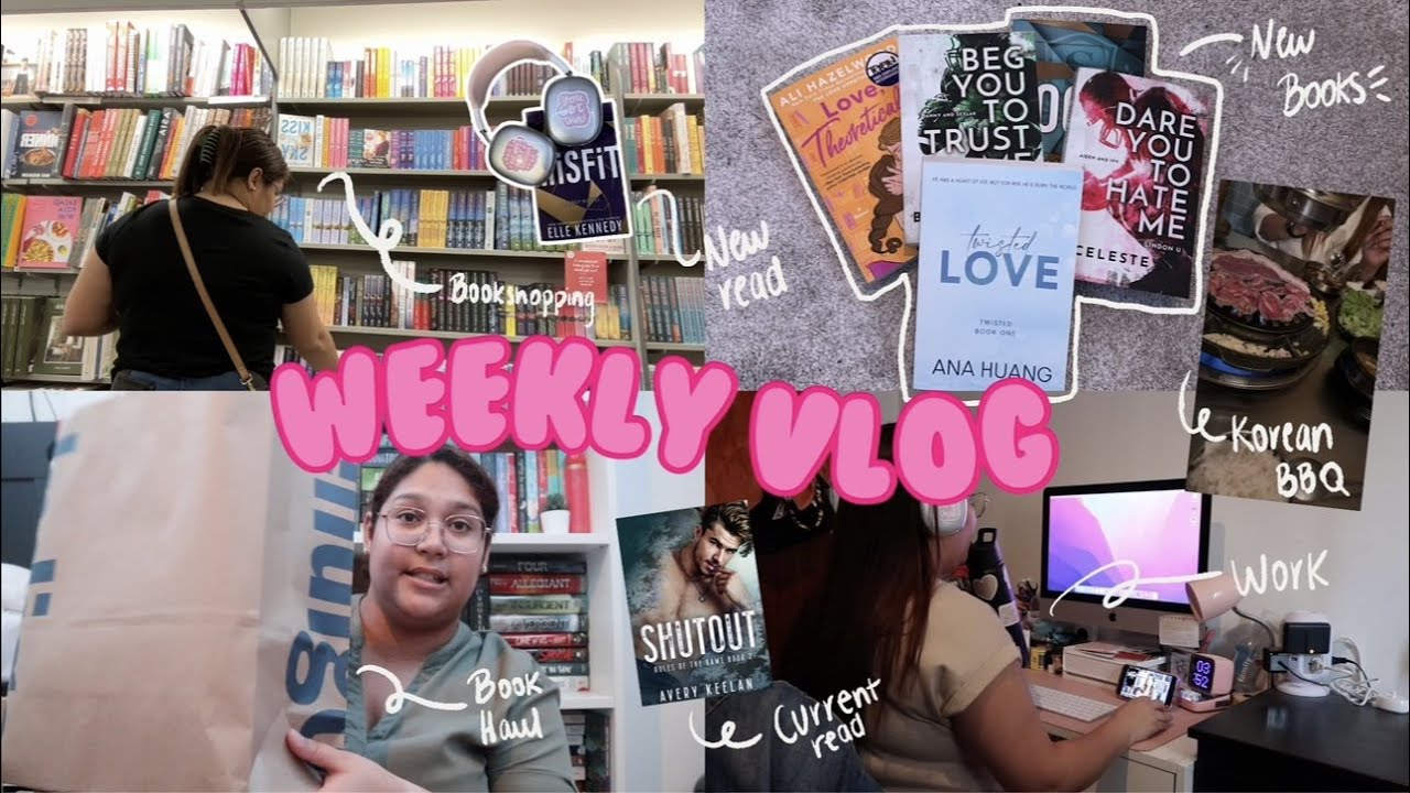 Vlog 📹: book shopping, updates, book haul and more! - YouTube